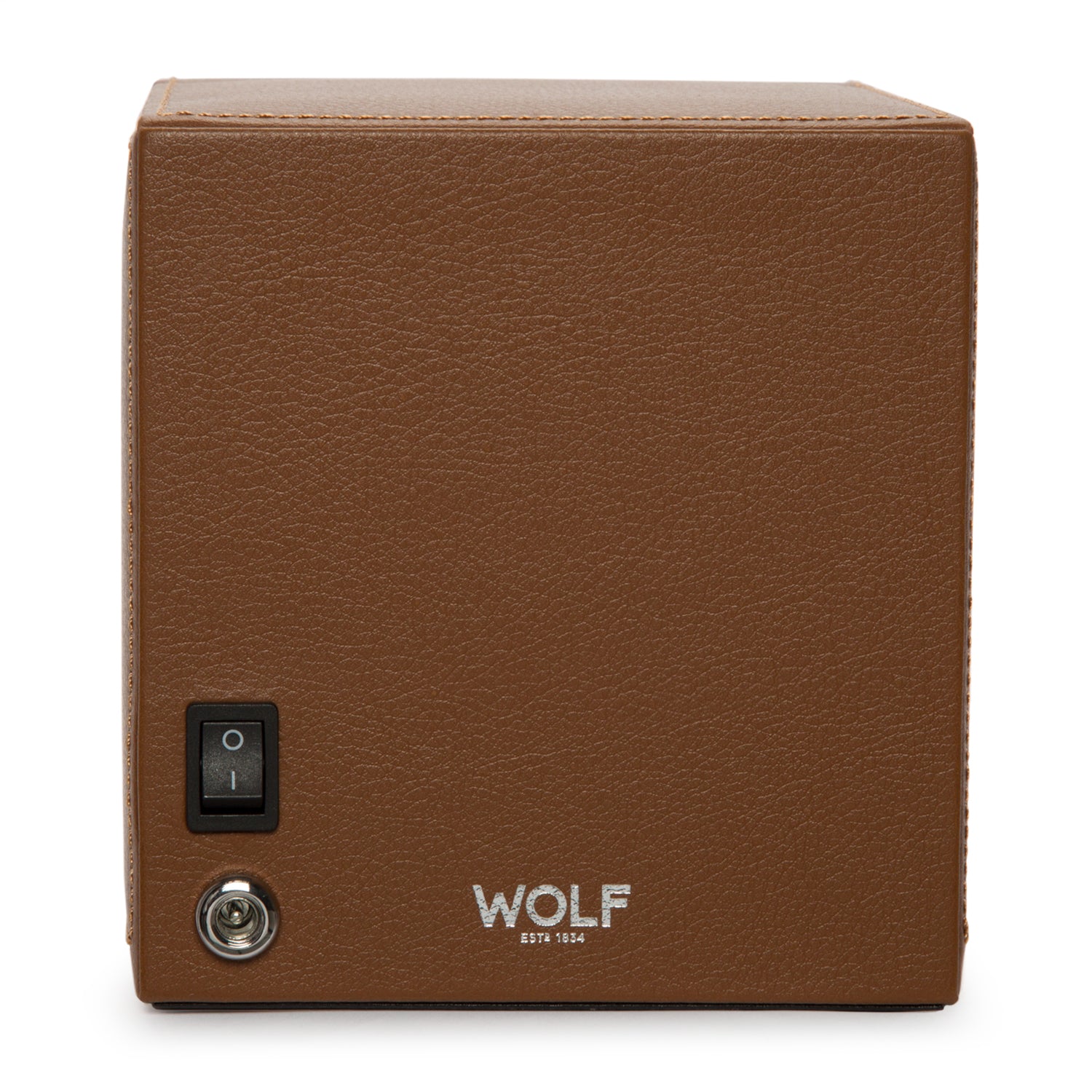 WOLF Cub Single Watch Winder with Cover | Cognac – WATCHFINDER CANADA