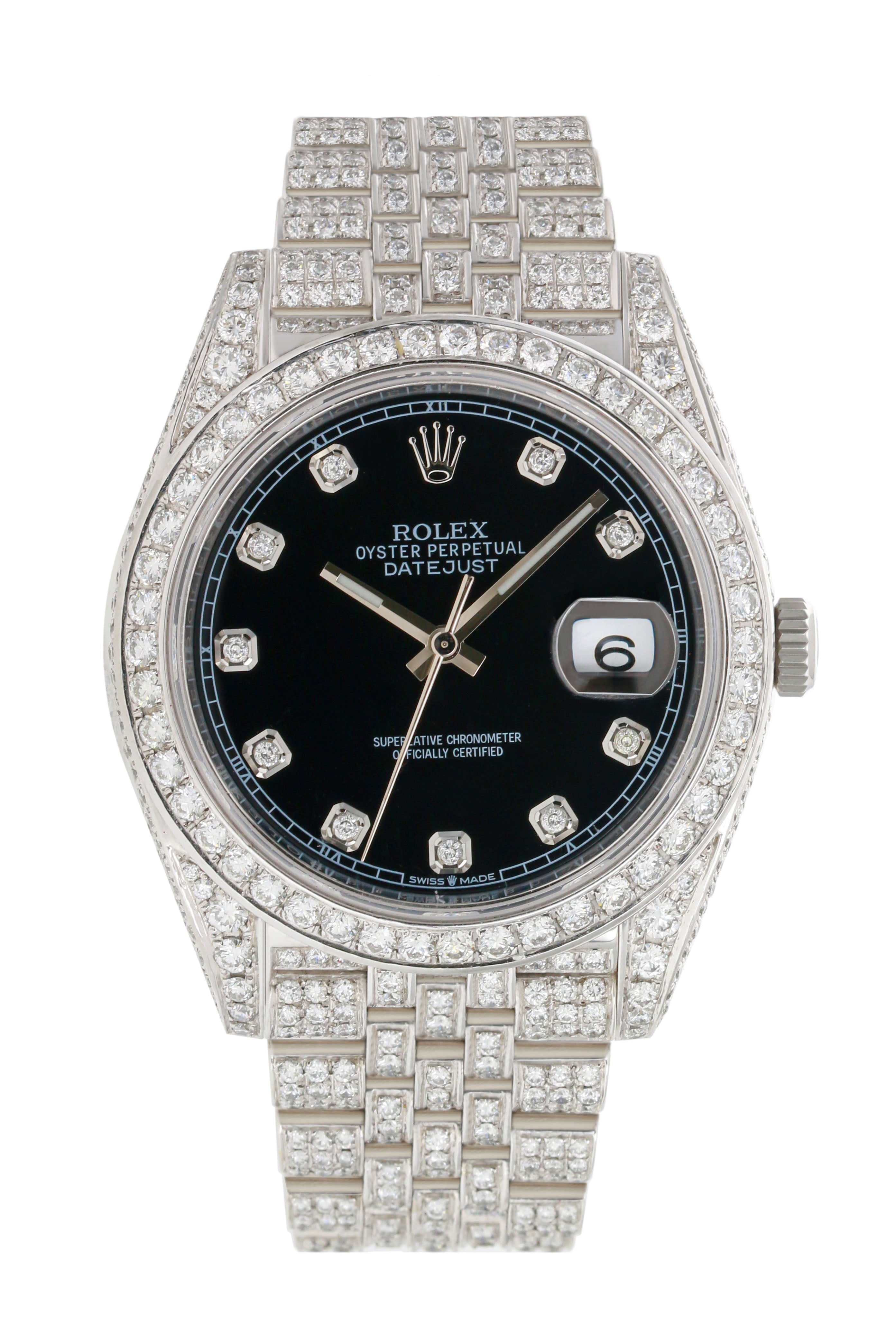 ROLEX DATEJUST 41MM #126300 CUSTOM DIAMONDS – WATCHFINDER CANADA